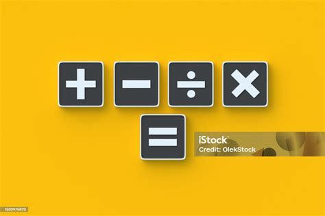 통계 데이터 단추의 수학 기호입니다 더하기 빼기 곱하기 나누기 및 같음 기본 수학 기호 초등 교육 재무 감사 경제학 평면도 3d 렌더링 곱셈에 대한 스톡 사진 및 기타