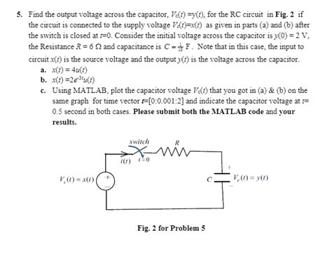 solved find the output voltage across the capacitor