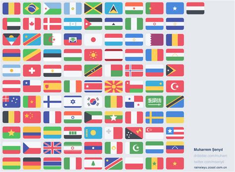 Win8扁平风格全球国旗PSD素材免费下载各国国旗图标 墨鱼部落格