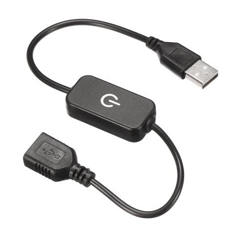 Uxcell 5V 3A USB Inline Tact Dimmer Switch Control Single Color LED Strip Lights Black