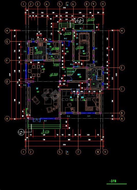 某小区精品别墅建筑设计cad施工方案图住宅小区土木在线