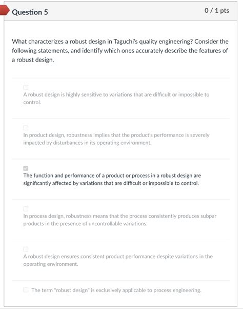 Solved Question 1 0 5 1pt Why does 6σ in Six Sigma actually Chegg com