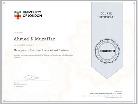 Ahmed K Muzaffar On Linkedin Im Happy To Share That I Have Completed The Course Of Management