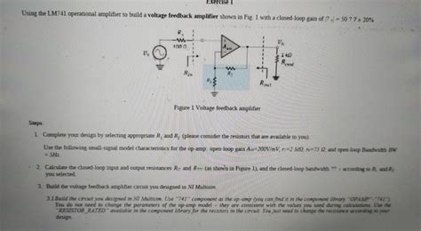 Exercise 1using The Lm741 ﻿operational Amplifier To