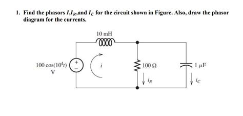 Solved Find The Phasors Iir And Ic For The Circuit Shown