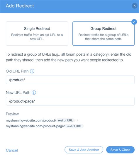 Creating A Group Redirect 301 Help Center