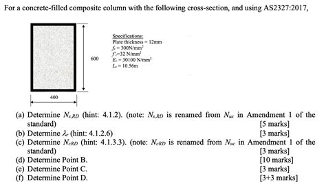 Solved For A Concrete Filled Composite Column With The