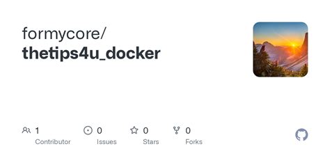 Github Formycore Thetips4u Docker