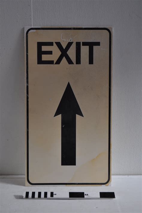 Exit Sign With Arrow Pointing Ahead PropCo