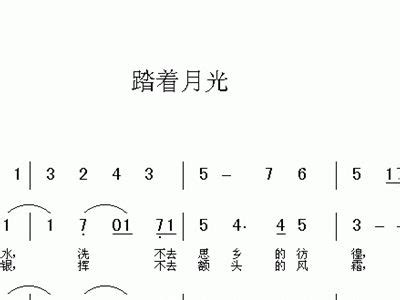 踏着月光 歌谱 简谱