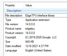 Tflite Runtime On Windows Raises A Valueerror Failed To Load Delegate From Edgetpu Dll