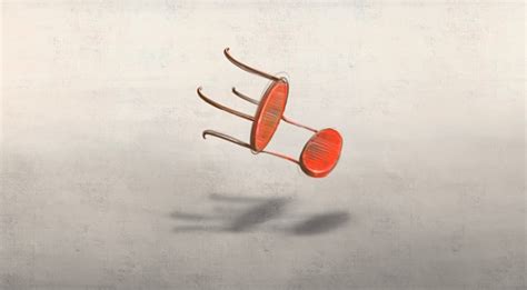 슬픔 혼자 우울증과 외로움 개념 초현실적 인 그림 개념 예술 부동 의자 3차원 형태에 대한 스톡 벡터 아트 및 기타 이미지 3차원 형태 가구 개념 Istock