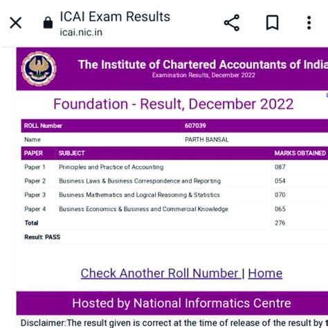Caaspirant Icai Cafoundationresult Parth Bansal