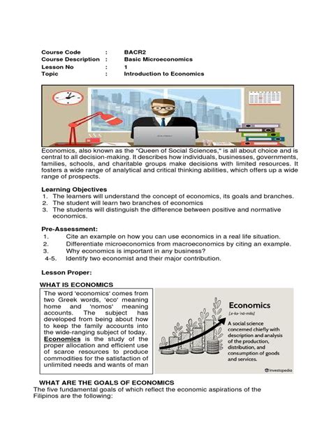 lesson 2 introduction to economics pdf