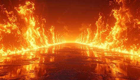 The Fiery Path To Inferno A Scene Of Eternal Flames Inferno Fire