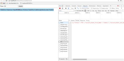 javascript angular js application failed to retrieve data from sql