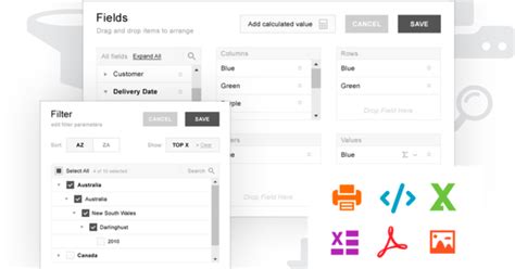 Webdatarocks Pivot Pitchwall