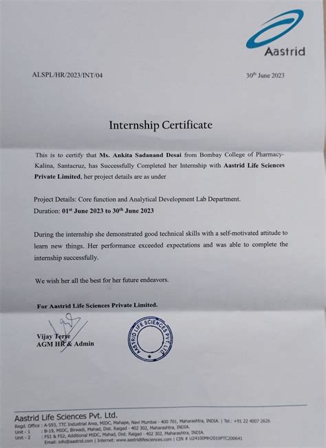 Ankita Desai On Linkedin Internshipcompletion Analyticaldevelopment Aastridlifesciences Hplc