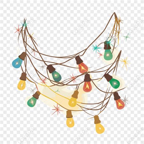 문자열 크리스마스 빛 클립 아트 휴일 휴일 빛 갈 랜드 벡터 일러스트 레이 션 무료 벡터 일러스트 만화 Png 일러스트 무료 다운로드 Lovepik