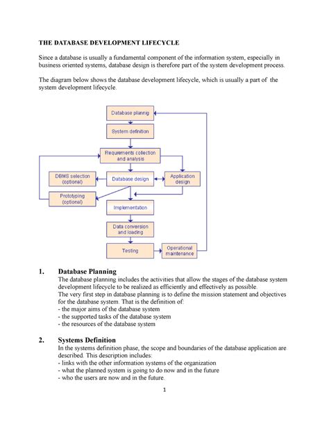 2 The Databse Development Life Cycle The Database Development