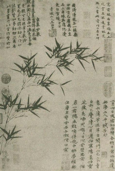 修竹图 轴 历代画目 图片