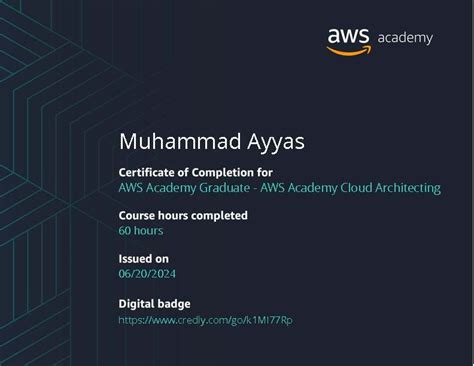 Aws Cloudcomputing Cloudarchitect Certification Upskilling Muhammad Ayyas
