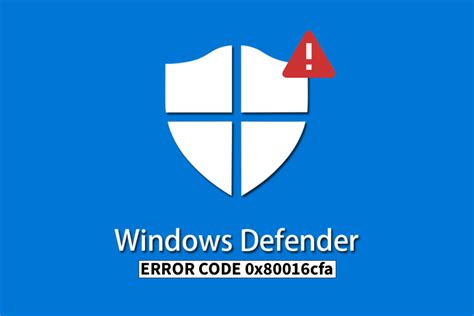 Fix Windows Defender Error Code 0x80016cfa Techcult