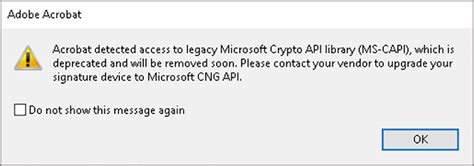 Upgrade Your Signature Device To Use Microsoft Cng Api Instead Of Crypto Api For Digital Signatures