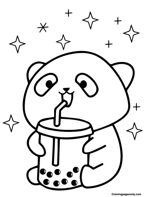 Boba Tea Coloring Pages Printable For Free Download