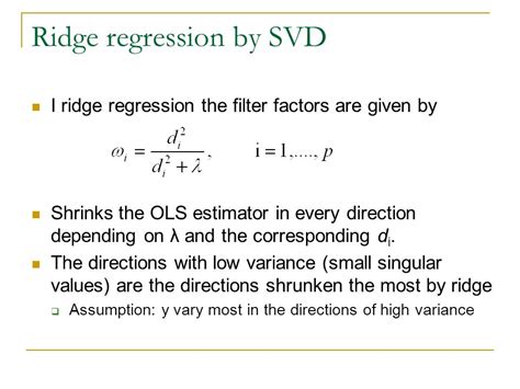 ridge regression variance senselasopa