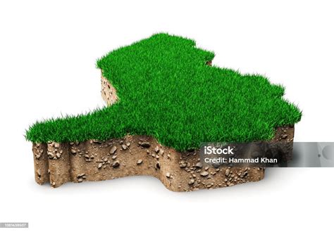 리히텐슈타인지도 토양 토지 지질학 횡단면 녹색 잔디와 바위 지상 텍스처 3d 일러스트 0명에 대한 스톡 사진 및 기타 이미지 0명 3차원 형태 공중 부양 Istock