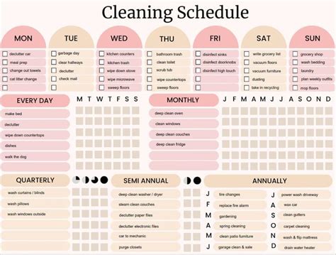 Declutter Your Life Personalized Cleaning Schedule Daily Weekly Monthly And Yearly Etsy