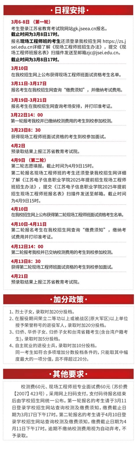 2025年江苏电子信息职业学院普高提前招生报考指南 —江苏站—中国教育在线