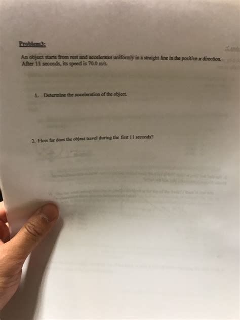 Solved An Object Starts From Rest And Accelerates Uniformly Chegg