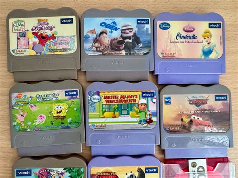 Vtech V Smile Game Lot 8 Original Cartridges Disney Pixar Learning