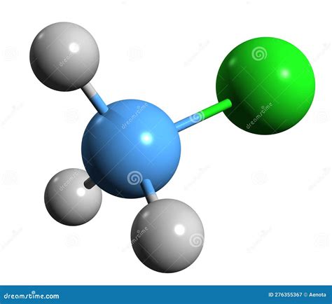 3d Image Of Chloromethane Skeletal Formula Stock Illustration Illustration Of Chemistry