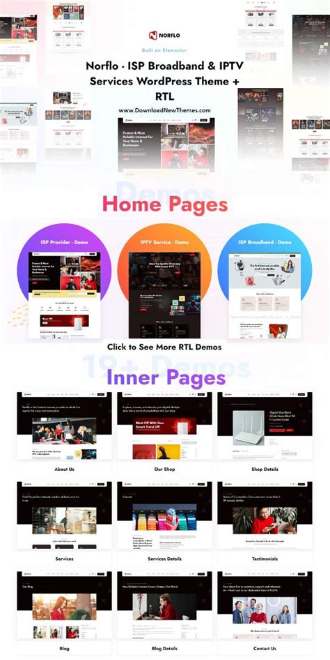 Norflo Isp And Iptv Services Elementor Wordpress Theme In 2024 Web Design Software Website