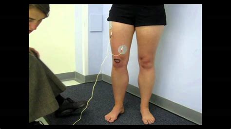 Where To Place Electrodes Quadriceps Stimulation Youtube