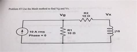solved use the mesh method to find vg and vx