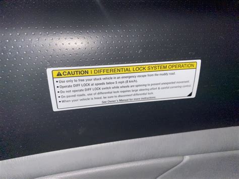 Rear Diff Lock Sticker Tacoma World