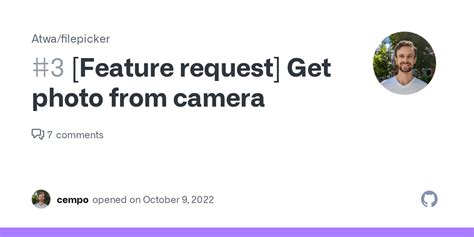 Feature Request Get Photo From Camera · Issue 3 · Atwafilepicker