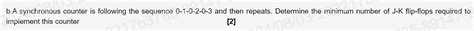 Solved Ba Synchronous Counter Is Following The Sequence