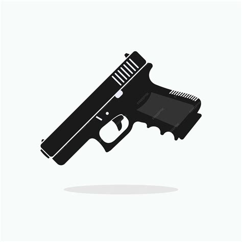 Premium Vector Firearm Gun Icon Pistol Officer Weapon Armed Symbol