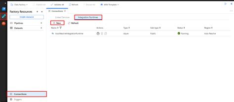 copy data from an on premises sql server database to azure blob storage