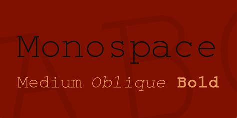 Monospace Font Family Befonts Com