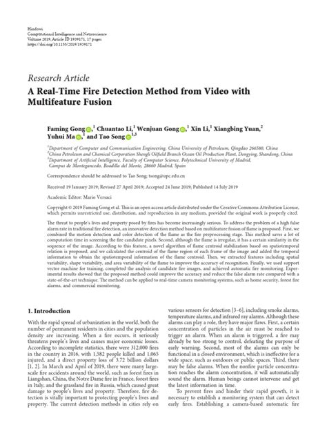 A Real Time Fire Detection Method From Video With Pdf