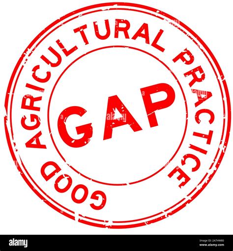 Grunge Red GAP Abbreviation Of Good Agricultural Practice Word Round