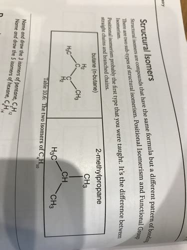 Structural Isomers Flashcards Quizlet