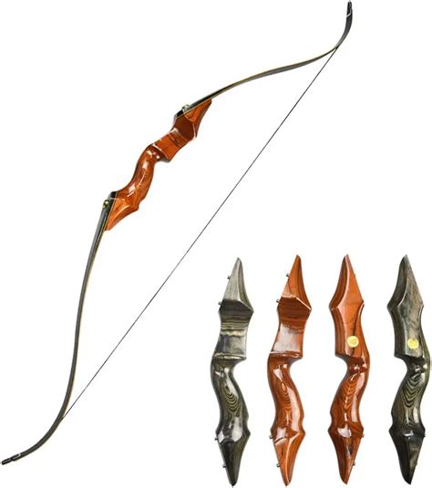 양궁 테이크 다운 리커브 활 58 인치 전통 롱 보우 나무 활 라이저 오른손 사격용 사냥 활 25 55lbs Aliexpress