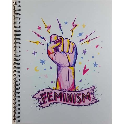 A Spiral Notebook Feminism Magic Fist Subject Note Book For University College Babe